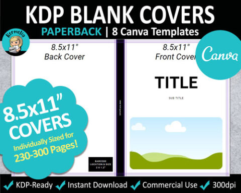 FREE KDP COVERS | 6x9" Paperback Canva Template for Amazon KDP Books ...